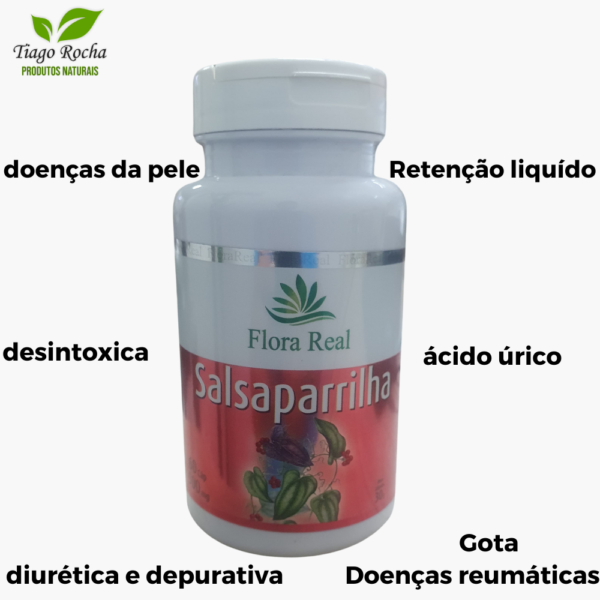 Salsaparrilha 60 Cápsulas 500mg - Produtos Naturais Tiago Rocha